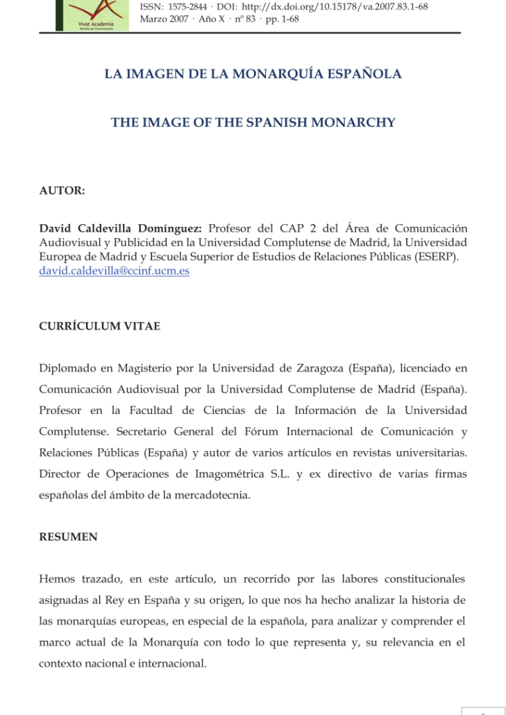 Análisis de la Monarquía en España: Su estructura y funcionamiento ...