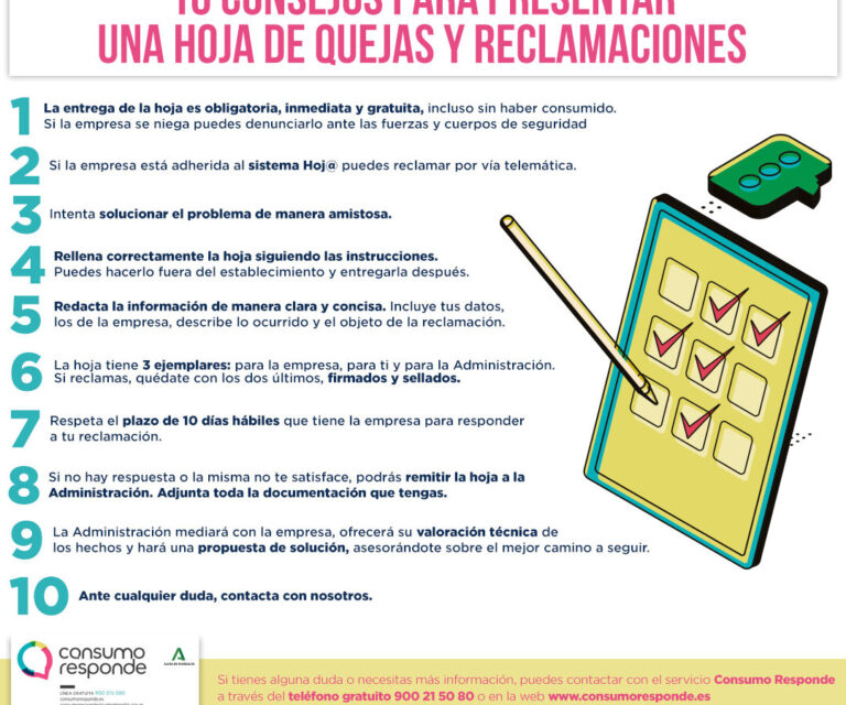 Dónde y cómo presentar una hoja de reclamación: todo lo que necesitas ...