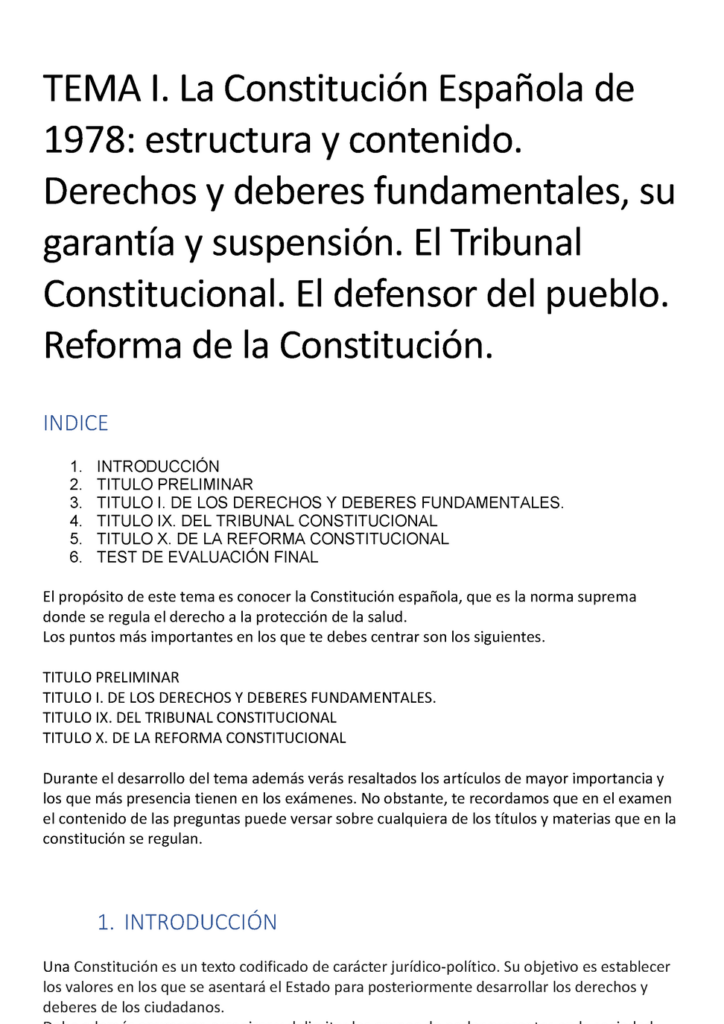 La Constitución española de 1978: una mirada detallada a su estructura ...