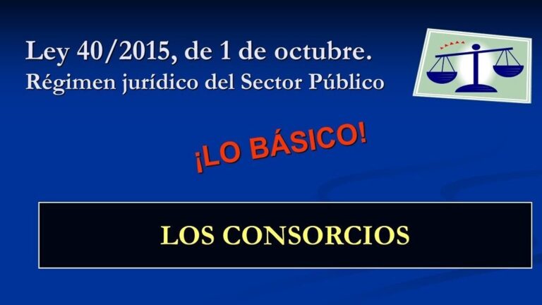 La importancia de los consorcios en la ley 40/2015: beneficios y ...